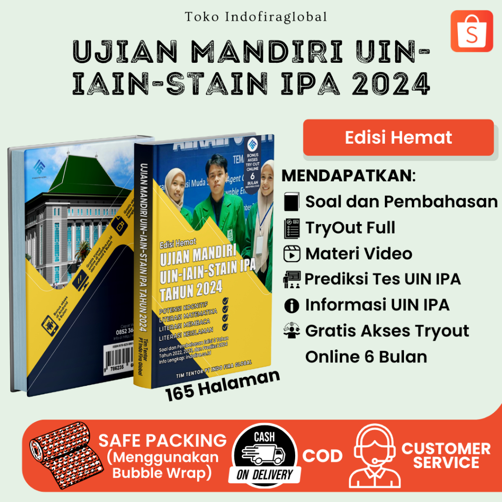 Jual Edisi Terbaru Buku UJIAN MANDIRI UIN-IAIN-STAIN IPA 2024 (Edisi Hemat + Gratis Akses E ...