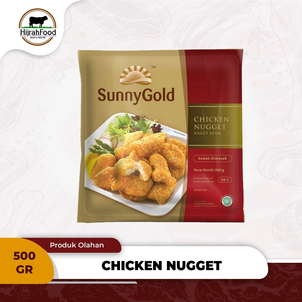 Jual Sunny Gold Chicken Nugget Original Naget Ayam Olahan 500 gram ...