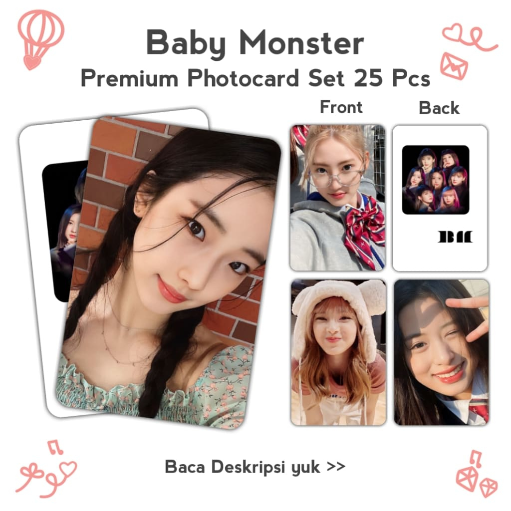 Jual Photocard Baby Monster Unofficial Premium 25 Selca | Shopee Indonesia