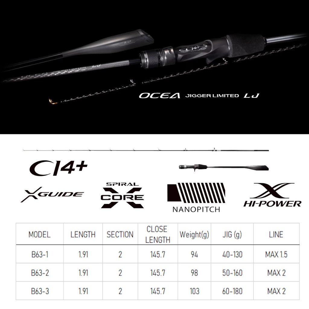 Jual Shimano 2022 Ocea Jigger Limited LJ Light Jigging Rod Joran Pancing | Shopee Indonesia