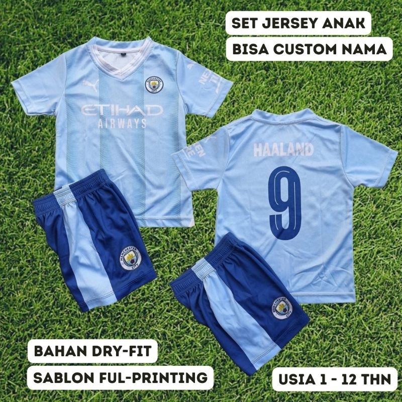 Jual Setelan Anak M city Halaand Baju Bola Anak Jersey Sepak Bola Anak ...