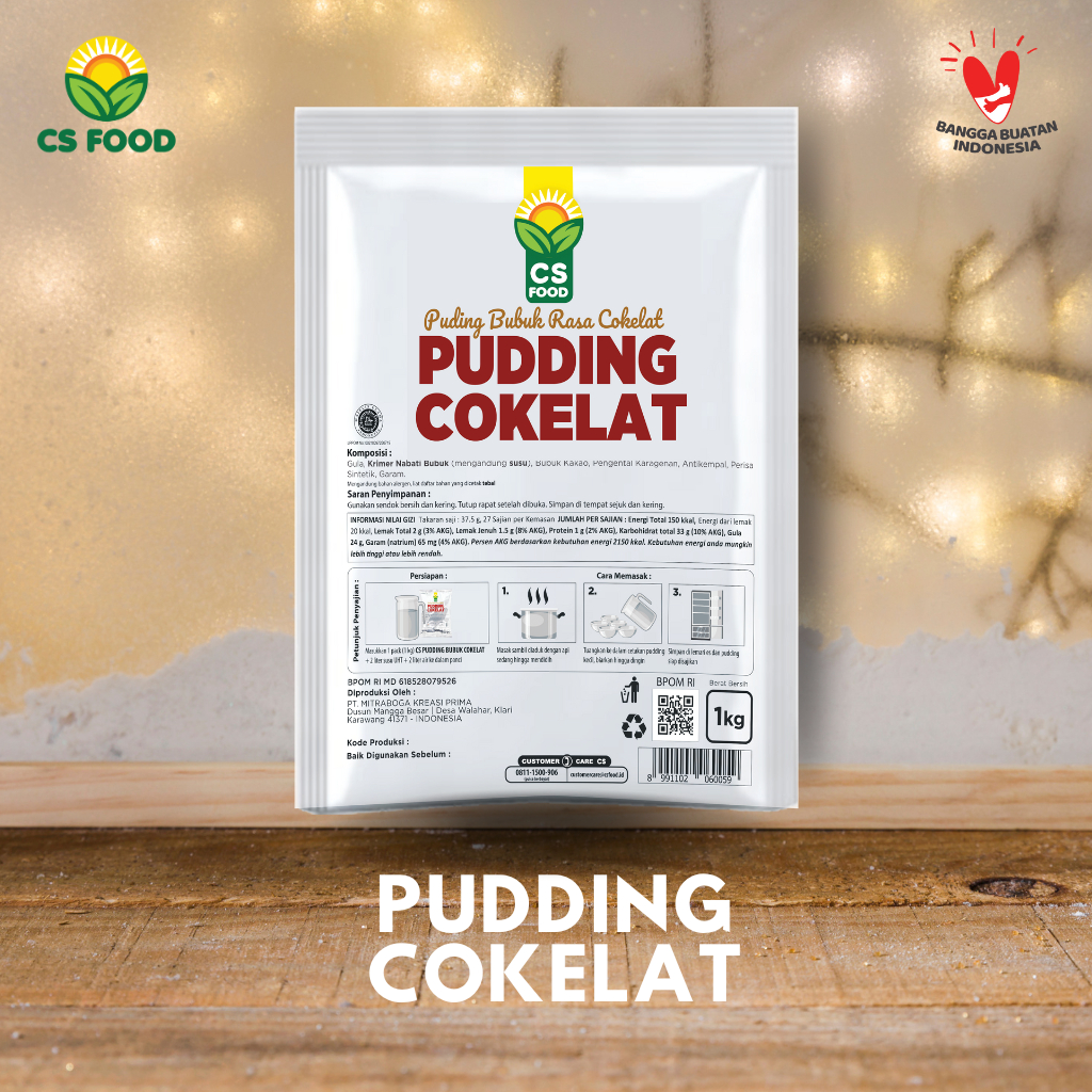 Jual Bubuk Instan Silky Puding Coklat 1kg Pudding Lembut Pudot CS FOOD ...