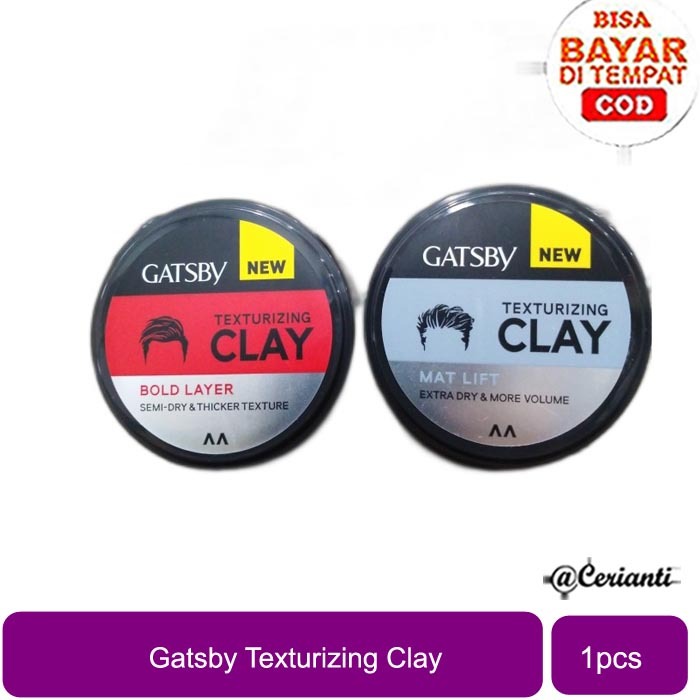 Jual Gatsby Texturizing Clay Styling Minyak Rambut 75GR | Bold Layer ...