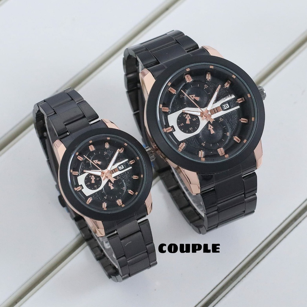 Jual Jam Tangan Couple FOXX1L 2001 Strap Rantai Tanggal Aktif - Bisa Bayar Ditempat - COD ...