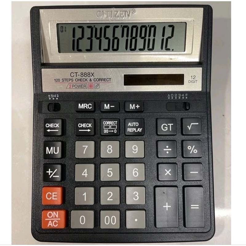 Jual Kalkulator CT 888X 12 Digit [2power/Baterai/Sonar] Ukuran JUMBO ...