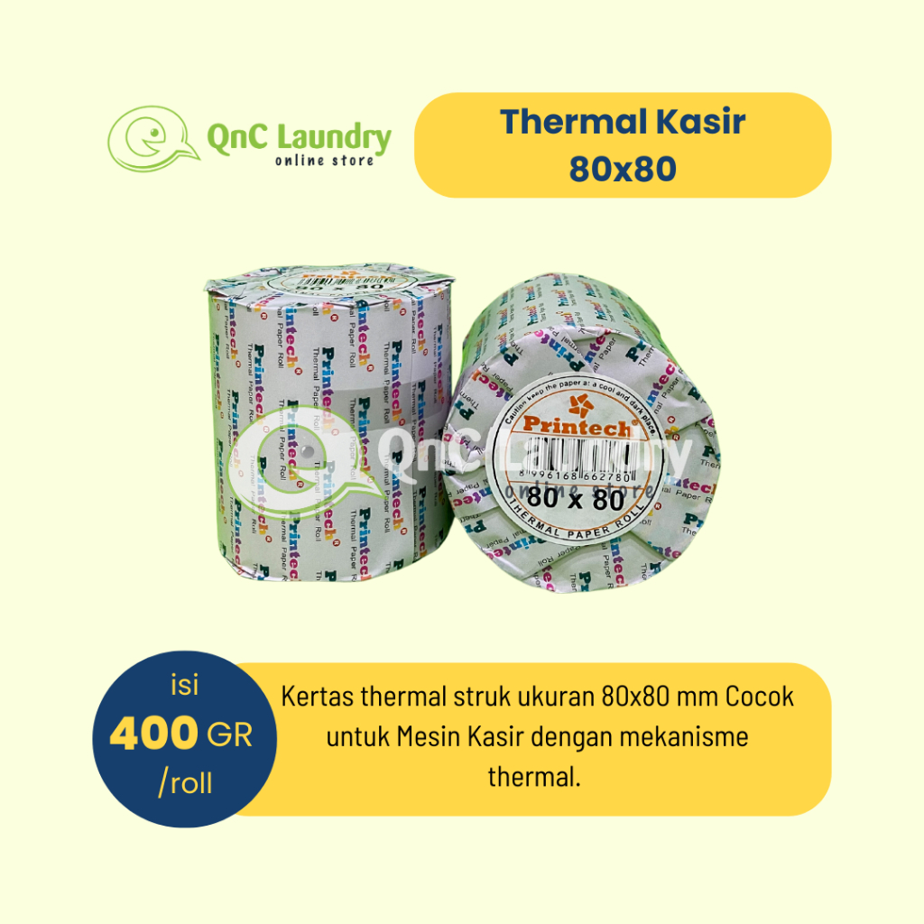 Jual Kertas Thermal Printer Printech 80x80MM | Shopee Indonesia