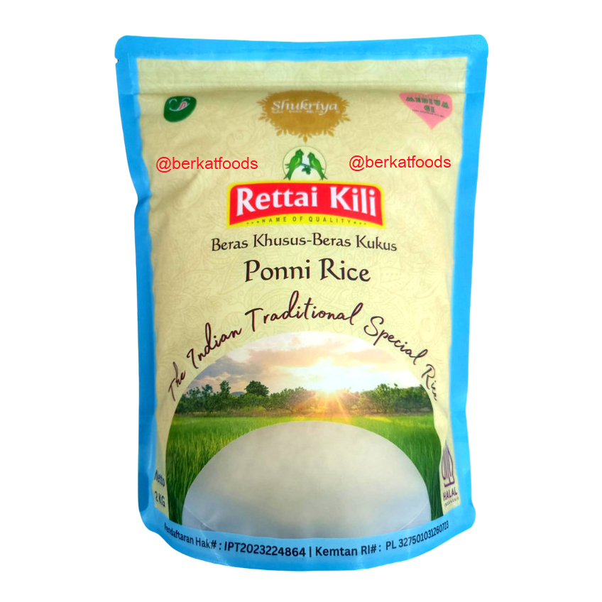 Jual Ponni Rice India Rettai Kili Shukriya 2 Kg / Beras Rebus Kukus Parboiled / Pulungal Arisi ...