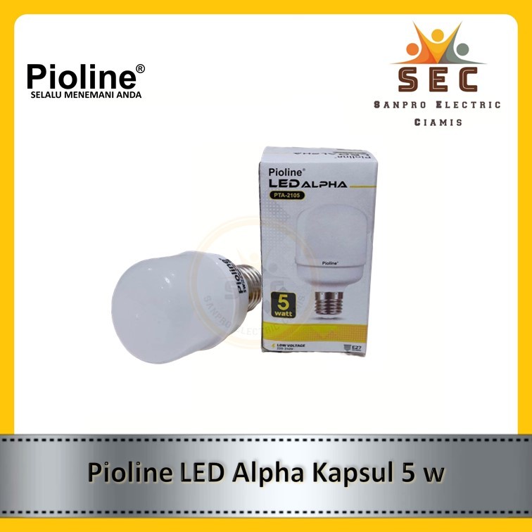Jual LAMPU LED KAPSUL TBULB EKONOMIS MURAH 5W 5 WATT PIOLINE ALPHA PTB-2105 CAHAYA PUTIH E27 SNI ...