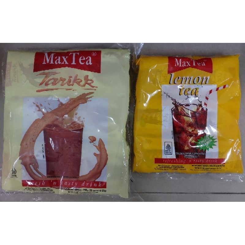 Jual max tea lemon & max tea tarik 30x25gr | Shopee Indonesia