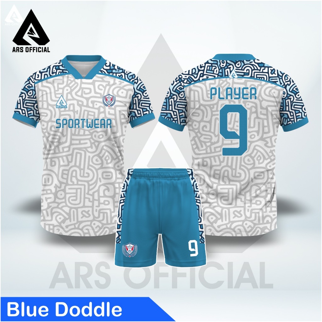 Jual JERSEY FUTSAL & JERSEY SEPAK BOLA PRINTING ARS BLUE DOODLE ...