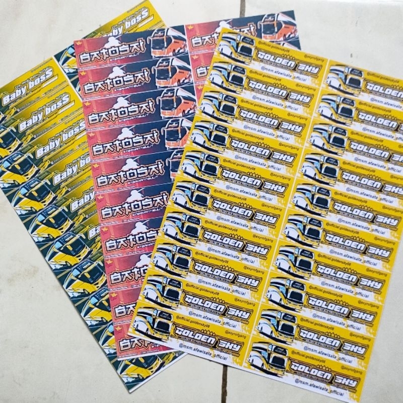 Jual stiker bus mania panjang / sticker buss viral basuri | Shopee ...
