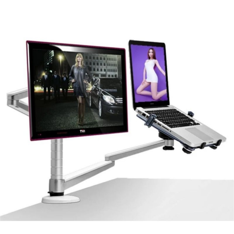 Jual Bracket dual monitor dan laptop, dual arm monitor & laptop ...