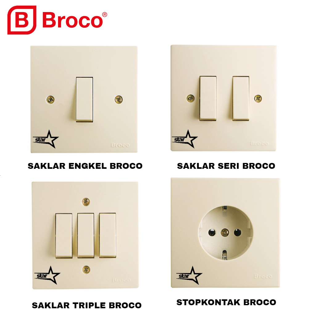 Jual Stopkontak Broco, Saklar Engkel Broco, Saklar Seri Broco, Saklar ...