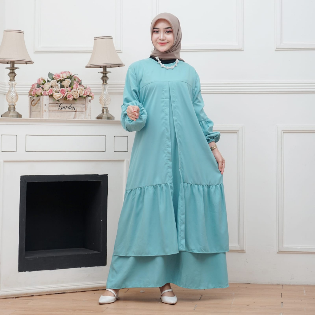 Jual GAMIS WANITA MODEL SEMI OUTTER MEWAH BELAH TENGAH UKURAN M L XL XXL JUMBO | Maxi Dress ...