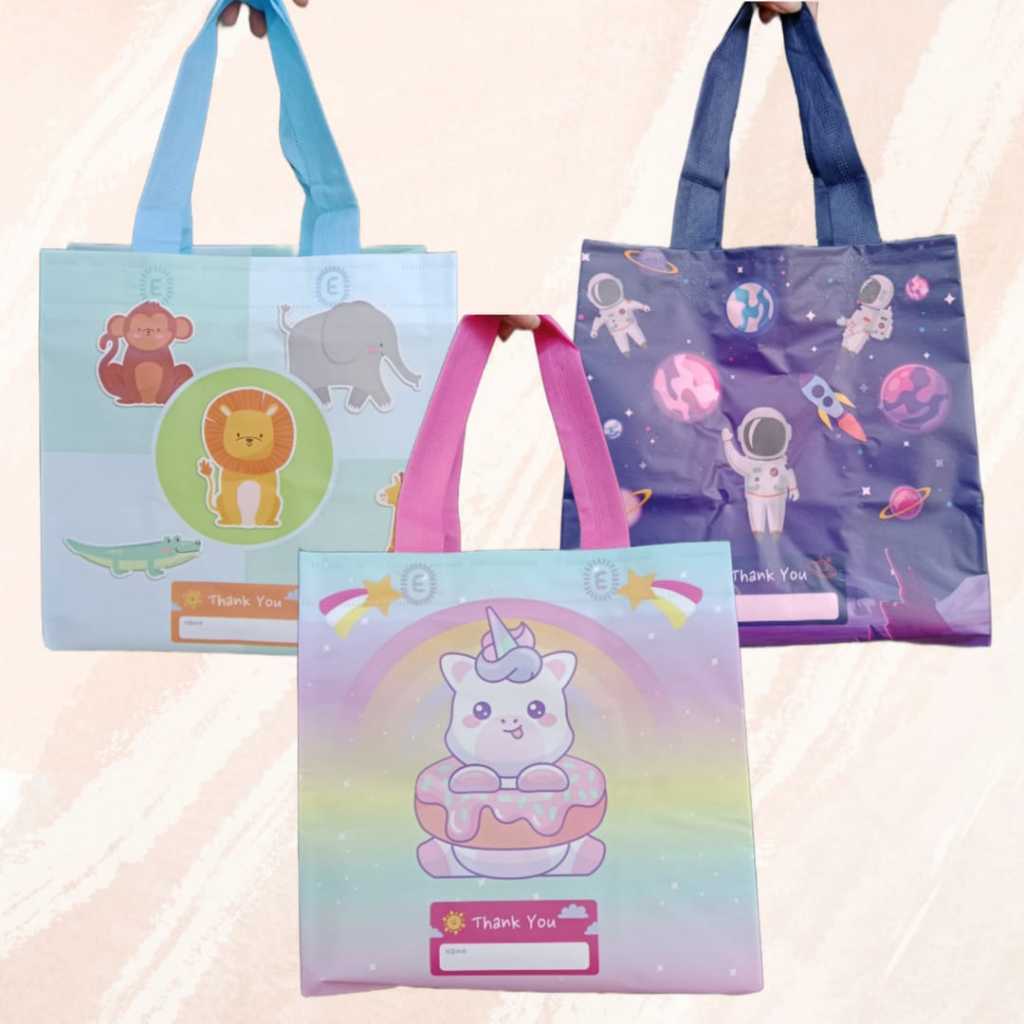 Jual [12 pcs] Tas Ultah Karakter Anak - Box Bento, Box KFC | Shopee ...