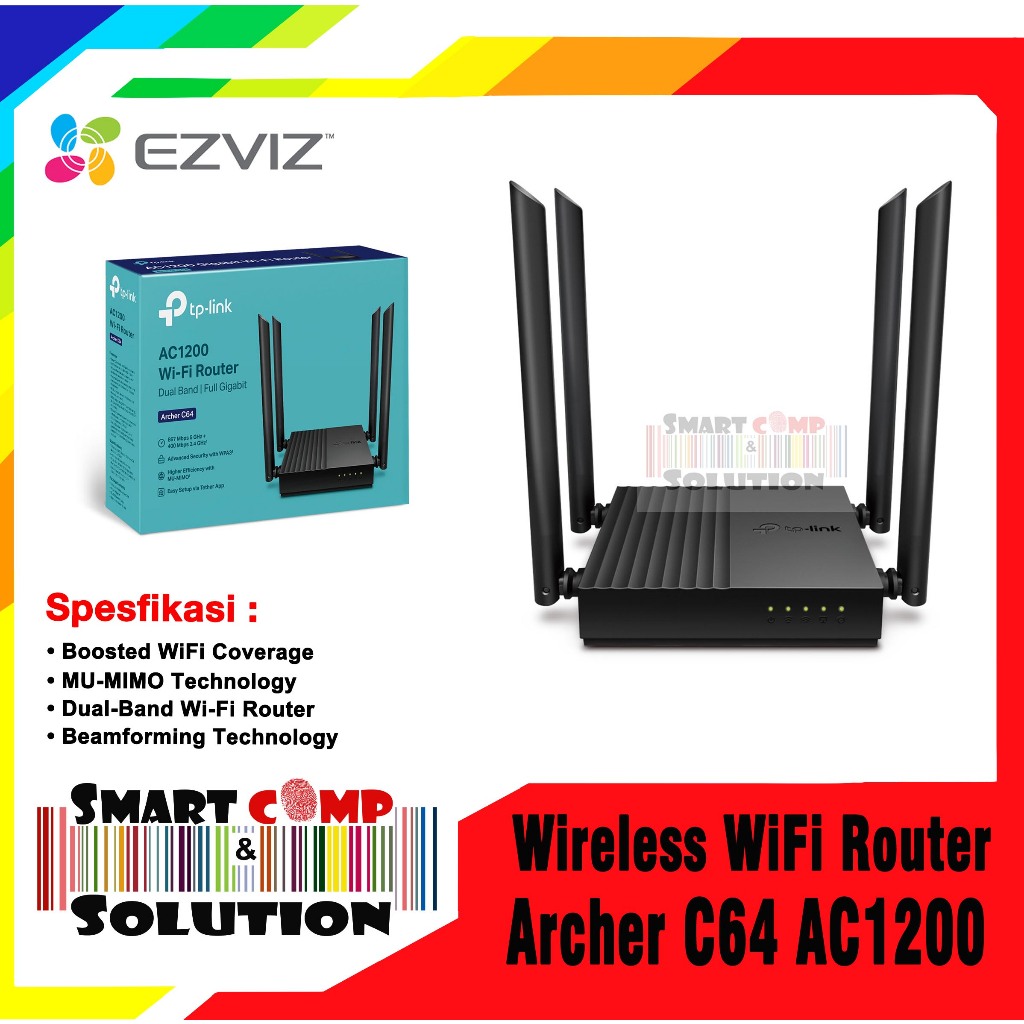 Jual Tp-link Archer C64 AC1200 Wireless MU-MIMO WiFi Router | Shopee ...