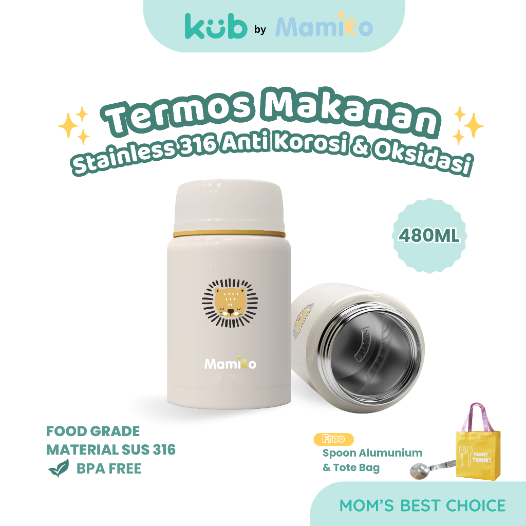 Jual 【Termos Tahan Panas 24 Jam】Mamiko Termos Makanan Sup Mpasi Anak ...