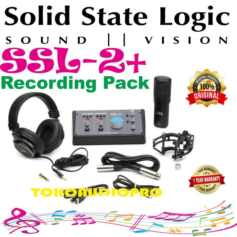 Jual Solid State Logic SSL 2+ Recording Pack Bundle SSL2+ | Shopee Indonesia