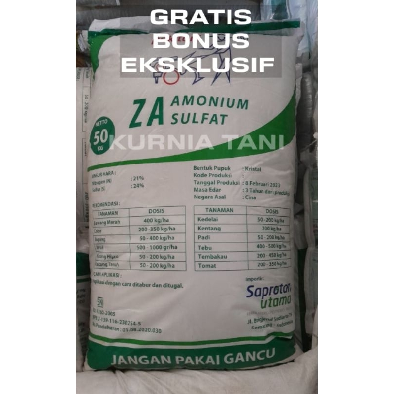 Jual Pupuk ZA Pak Tani Isi 500 GR Kemasan REPACK - Original 100% ...