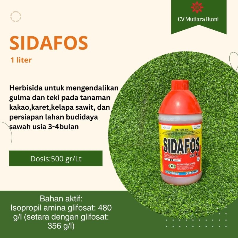Jual HERBISIDA | SIDAFOS 1liter | OBAT RUMPUT PADA PADI,KARET,KELAPA ...
