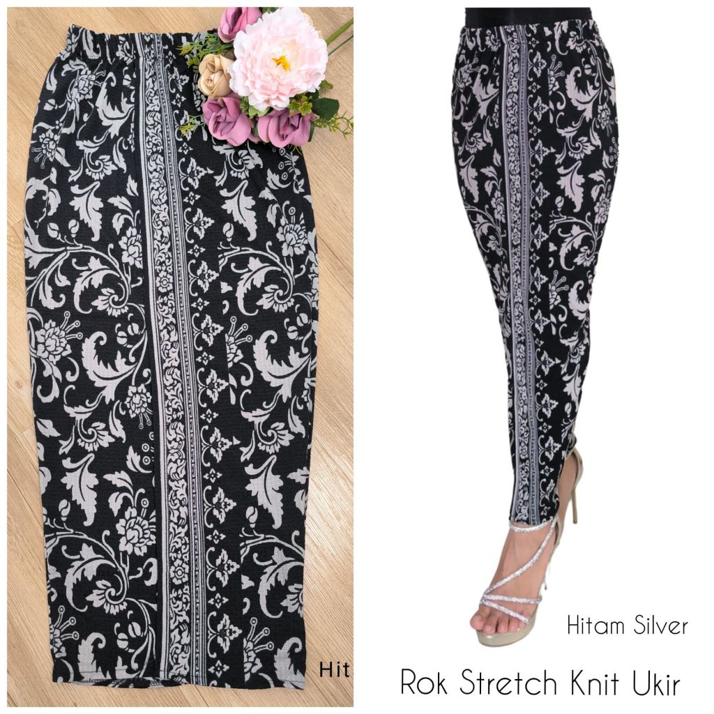 Jual Rok Knit Stretch Motif Ukir | Shopee Indonesia