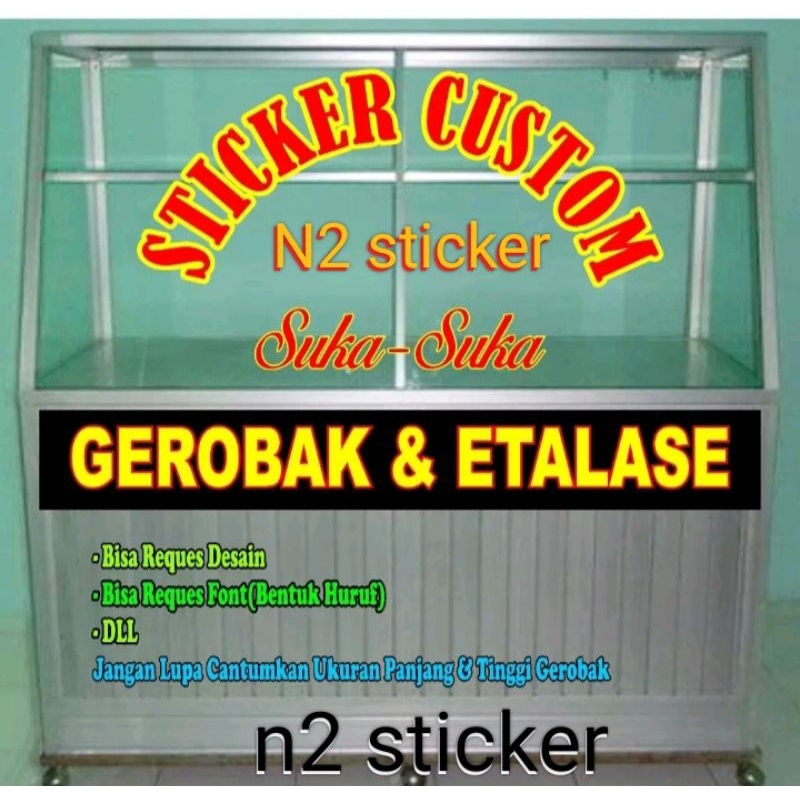 Jual STICKER GEROBAK KAYU atau KACA STICKER GEROBAK USAHA CUSTOM SUKA ...