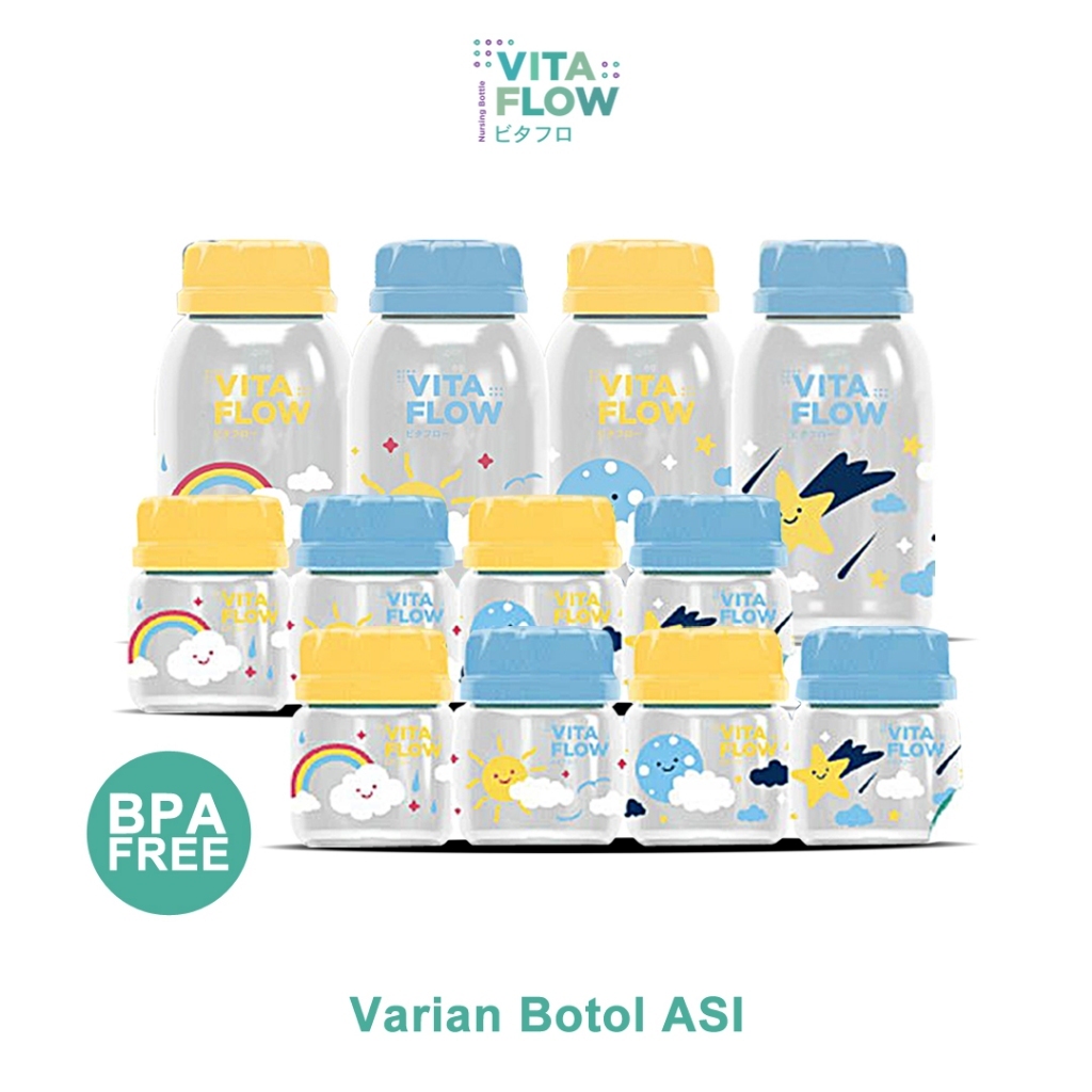 Jual Vitaflow Botol ASI PP 60ml | Vitaflow Botol ASI BPA Free | Vitaflow Breastmilk Storage 60ml ...