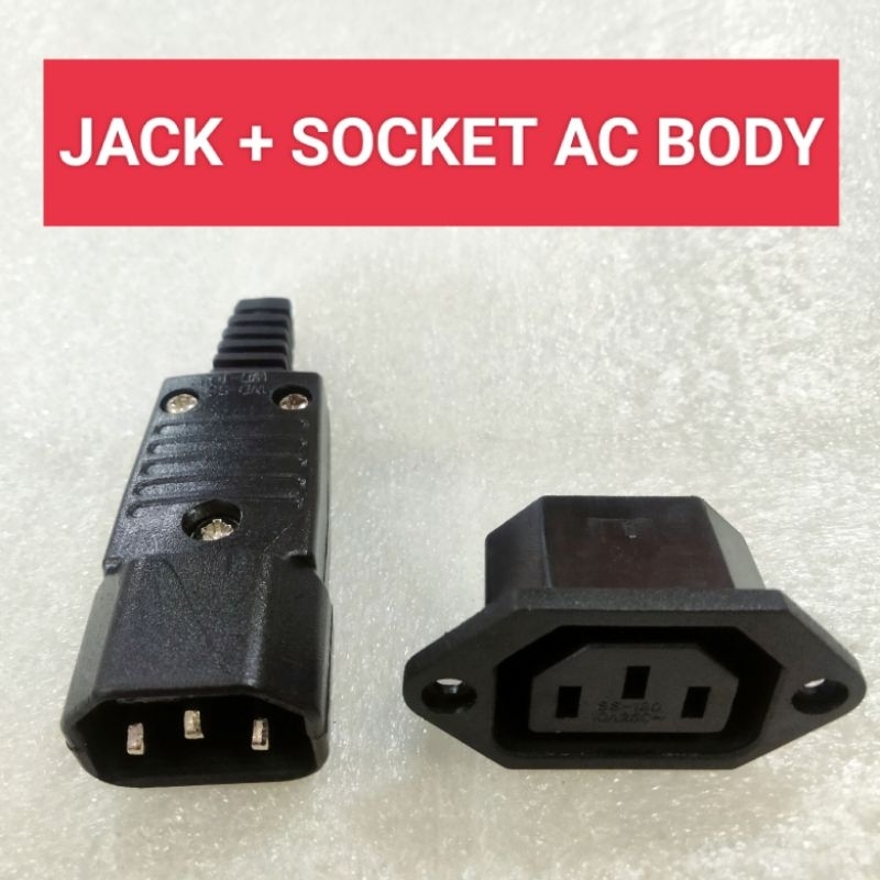 Jual JACK AC SOCKET AC BODY SATU SET | Shopee Indonesia