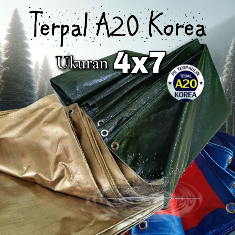Jual New Terpaulin Terpal A20 Korea ukuran 4x7 meter | Shopee Indonesia