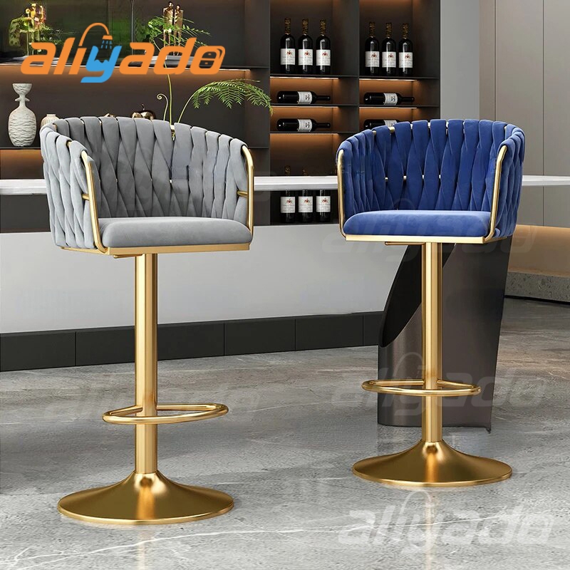 Jual kursi bar bulat Kursi bar velvet stainless Kursi bar beludru ...