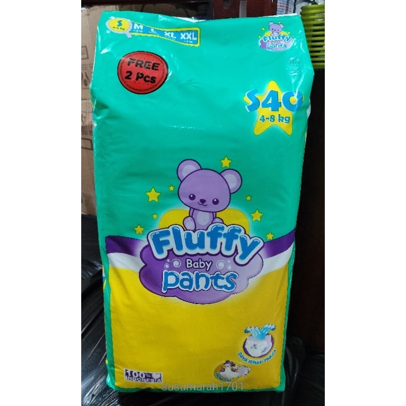 Jual FLUFFY Baby Diapers Pants S.40/M.32/L.28/XL.26 | Shopee Indonesia
