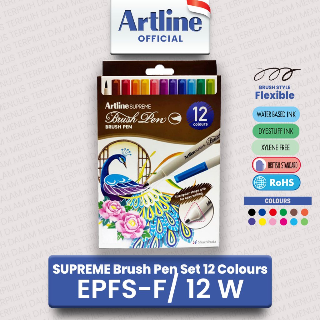 Jual ARTLINE Spidol Supreme Brush Pen Kuas Gambar Sketsa Lettering ...