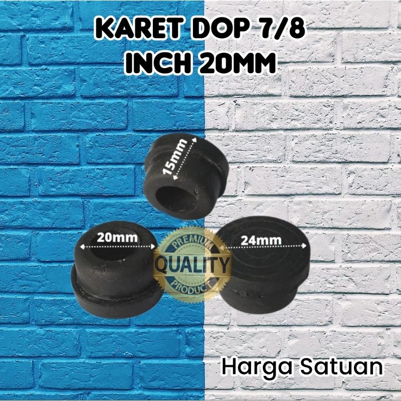 Jual Karet Dop 7/8 inchi diameter 20mm/ Karet Besi pipa model dop ...