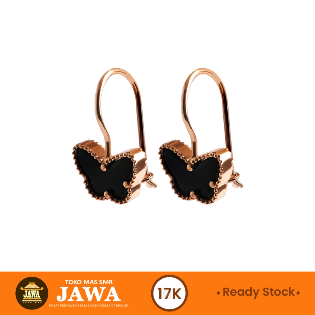 Jual Anting Emas Butterfly Kadar 17k Toko Mas Jawa | Shopee Indonesia