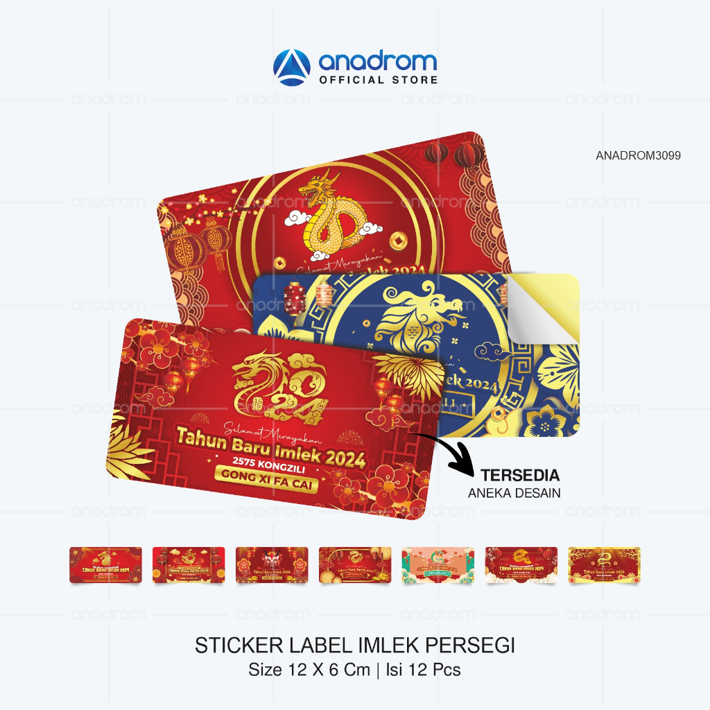 Jual Sticker Label Imlek CNY | stiker Chinese New Year | Sticker Toples ...