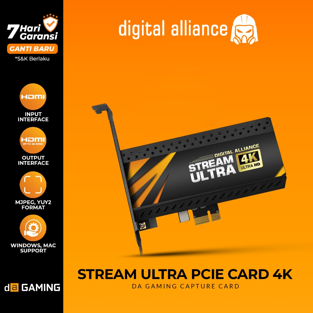 Jual Capture Card Digital Alliance PCIe 4K 2K 60FPS Live Streaming ...