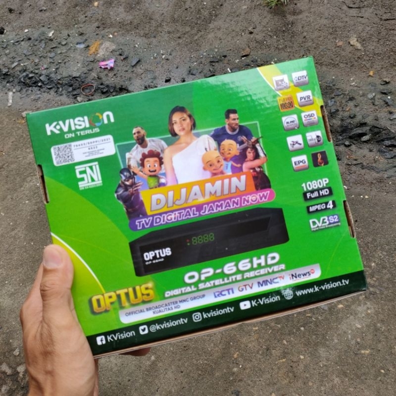 Jual Decoder TV | Receiver Parabola Optus OP-66HD Kvision | Shopee Indonesia