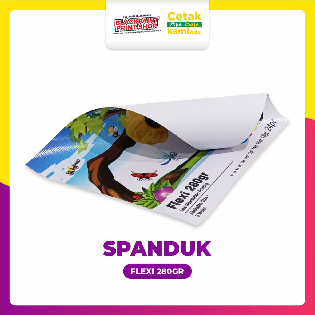 Jual (Free Design) Flexi 280gr - Cetak Banner/Spanduk/Backdrop/Baliho | Shopee Indonesia
