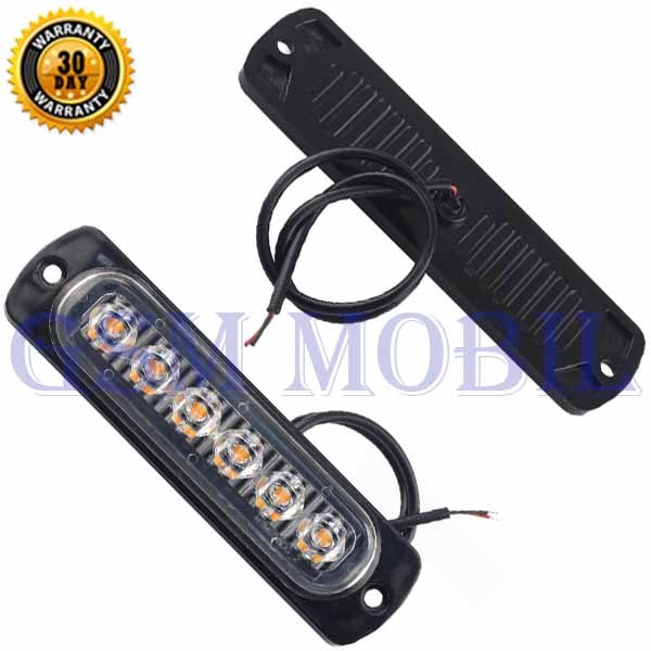 Jual Lampu LED Strobe LED Flash Light Bar Mobil 6 LED 12-24V Universal ...