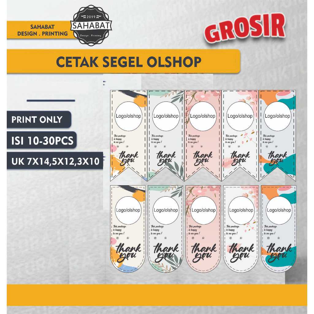 Jual (isi 20-30pcs) Sticker Label Box / Sticker Label Toples / Sticker ...