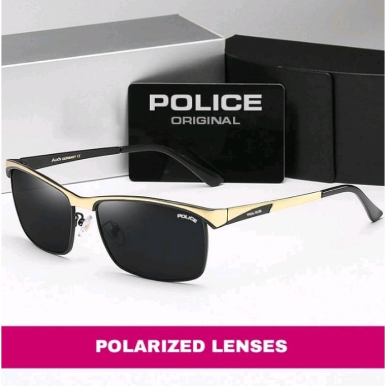 Jual kacamata sungglases Polarized anti silau LENSA KACA FRAME STAINLESS Hitam Pria Sunglasses ...