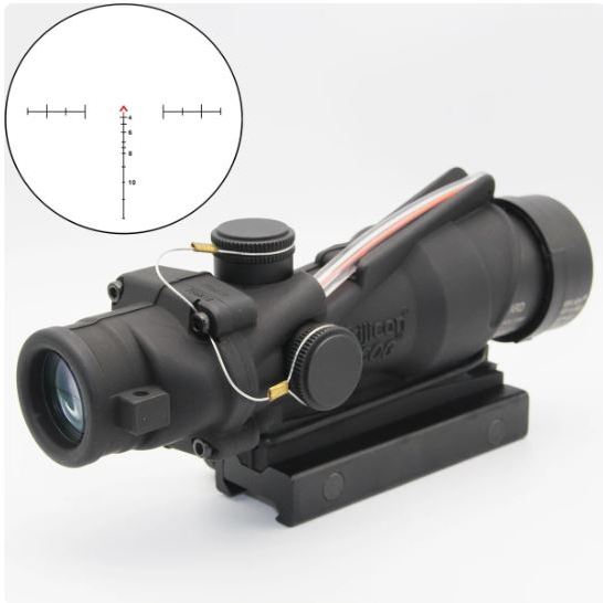 Jual ACOG 4x32 Fiber Illuminated Red Chevron Scope with Killflash and ...