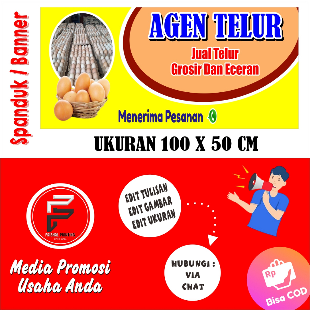 Jual Spanduk Agen Telur / Banner Agen telur / Spanduk Agen Telor ...
