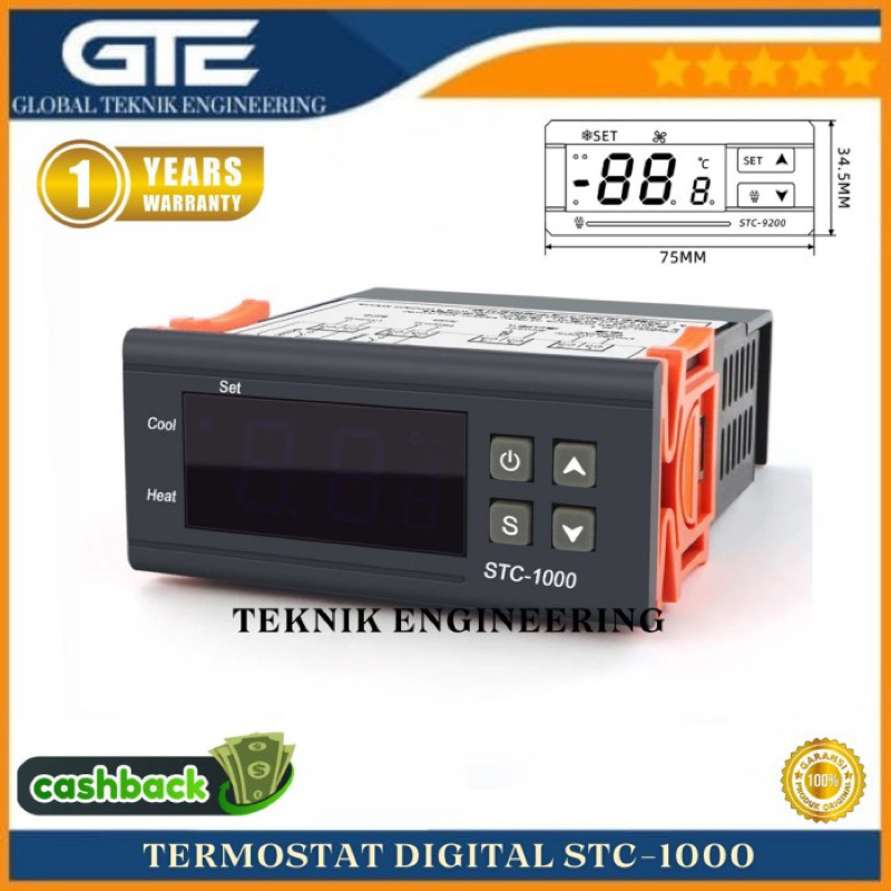 Jual Elitech STC1000 Thermostat ORI Termostat Digital STC-1000 Termometer | Shopee Indonesia