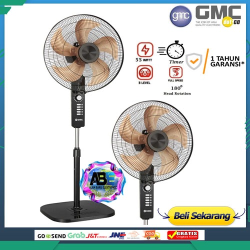 Jual GMC Stand Fan 18 Inch BM-328 Kipas Angin Berdiri 5 Baling Besi ...