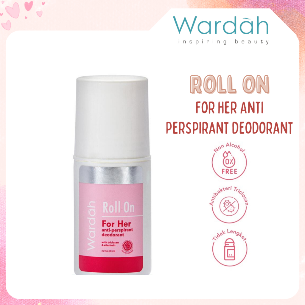 Jual Wardah Roll On For Her Deodorant 60ml/Anti Perspirant | Shopee ...