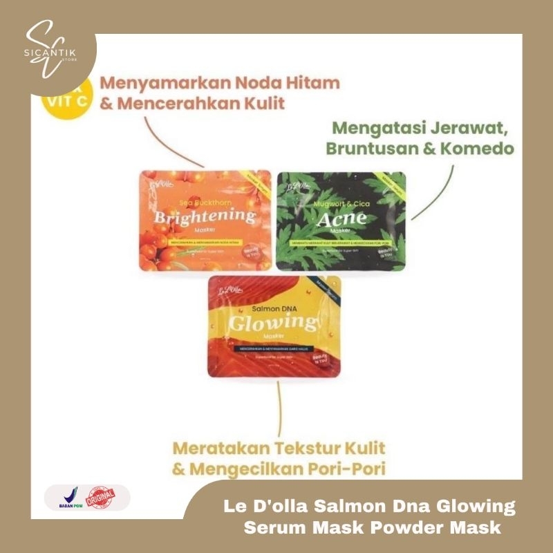 Jual MASKER LE D'OLLA GLOWING LEDOLLA SALMON DNA MASK MENCERAHKAN ANTI ...