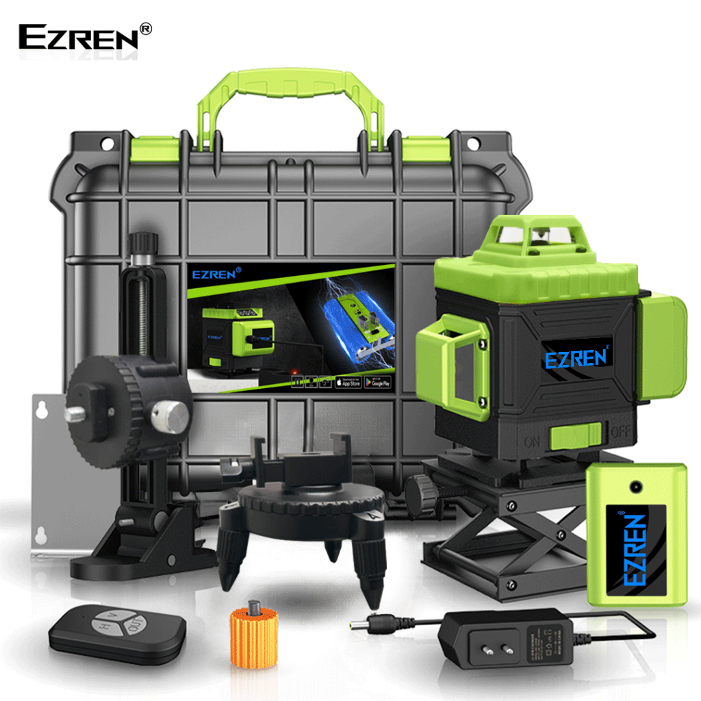 Jual Ezren LLX-360-01 Laser Level 16 Line Green 4D Self Leveling ...