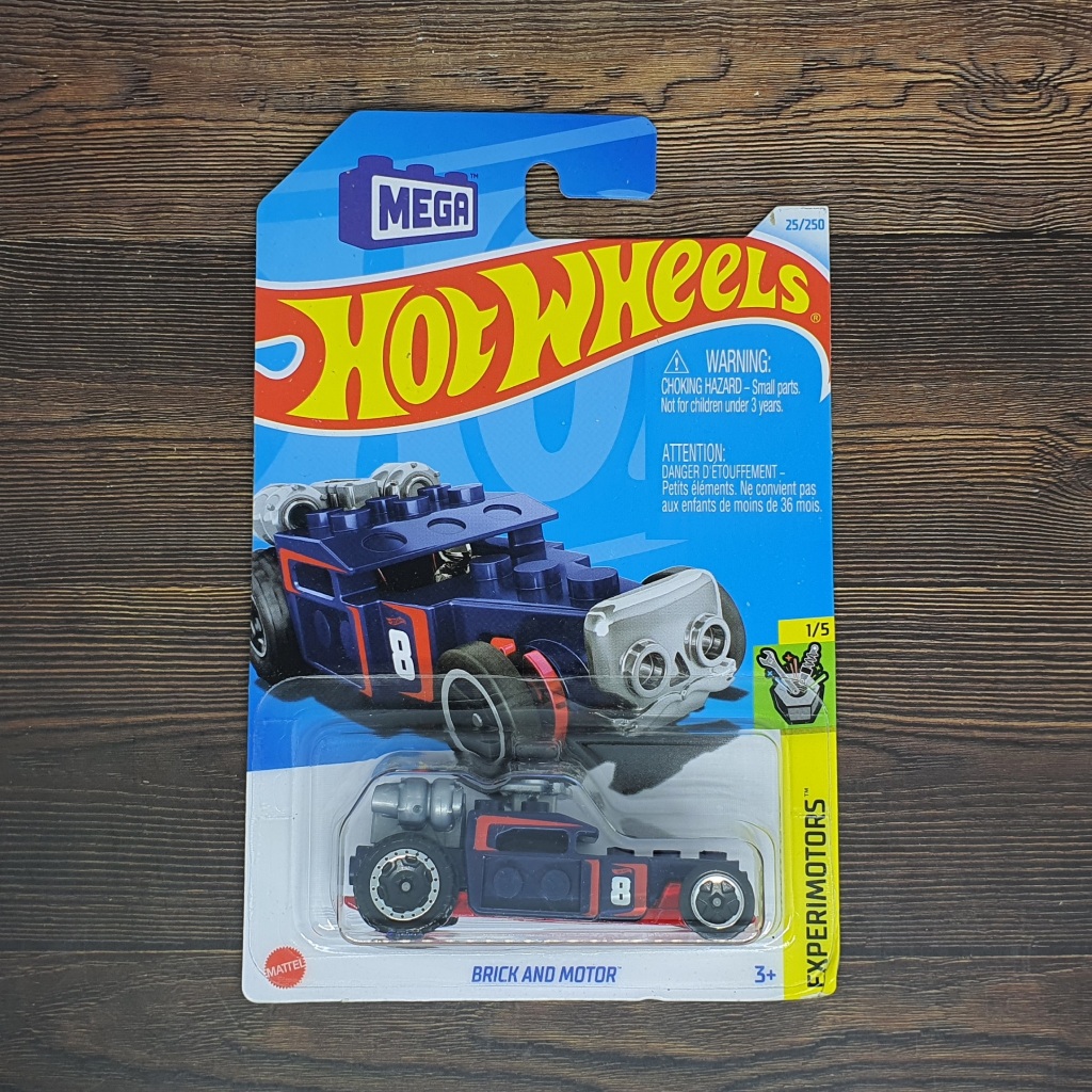 Jual Hot Wheels Brick And Motor Ungu Merah 8 Experimotors Mega Blocks ...