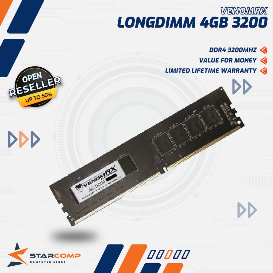 Jual Longdimm VenomRX DDR4 4GB / 8GB 3200 Mhz Memory RAM PC Venom RX | Shopee Indonesia